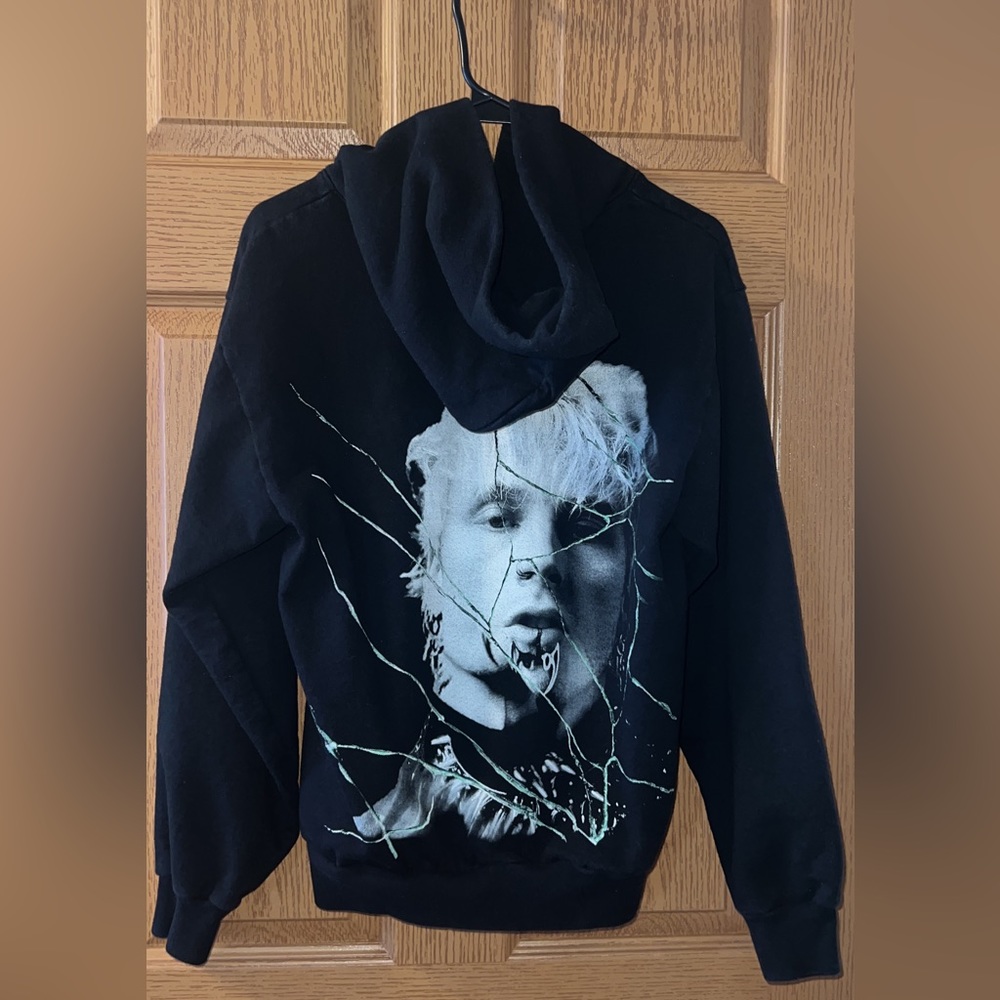 Machine Gun Kelly Broken Glass Hoodie Size Small - Gem